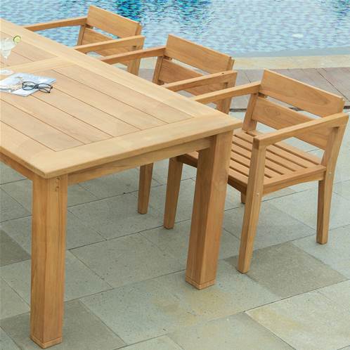 Mesa rústica madera de Teca